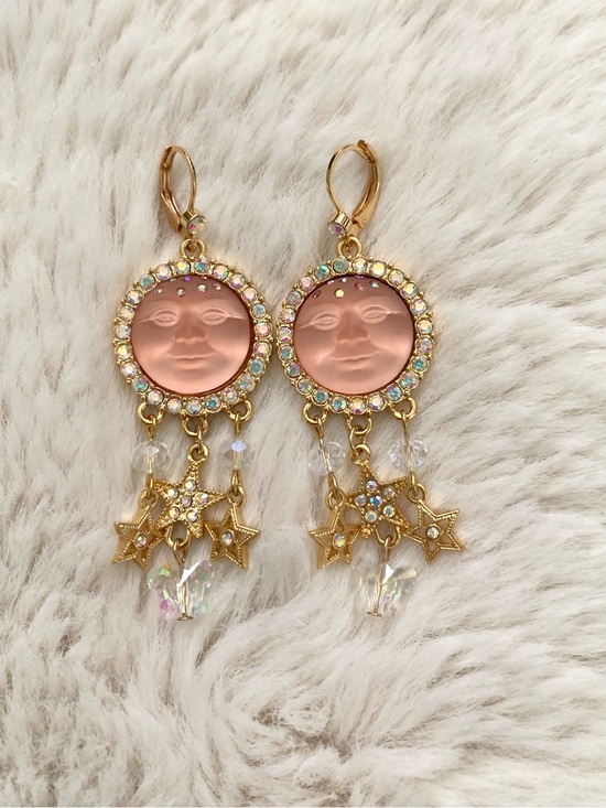 Kirks Folly | Jewelry | Kirks Folly Pink Moon Face Dangling ...